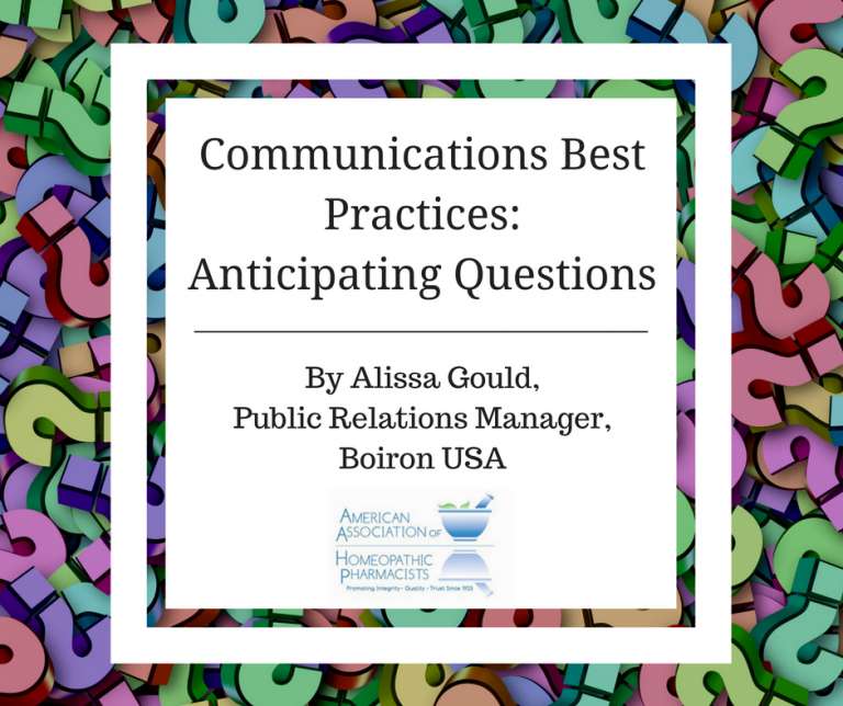 Communications Best Practices: Anticipating Questions - The American ...